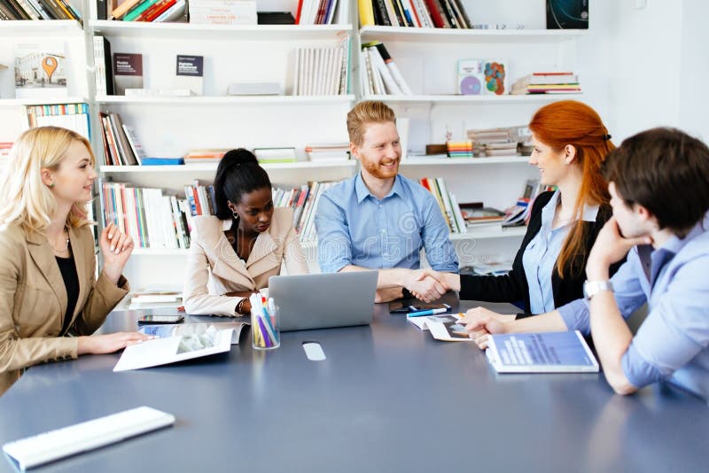 Business People Collaborating in Office Stock Image - Image of ...