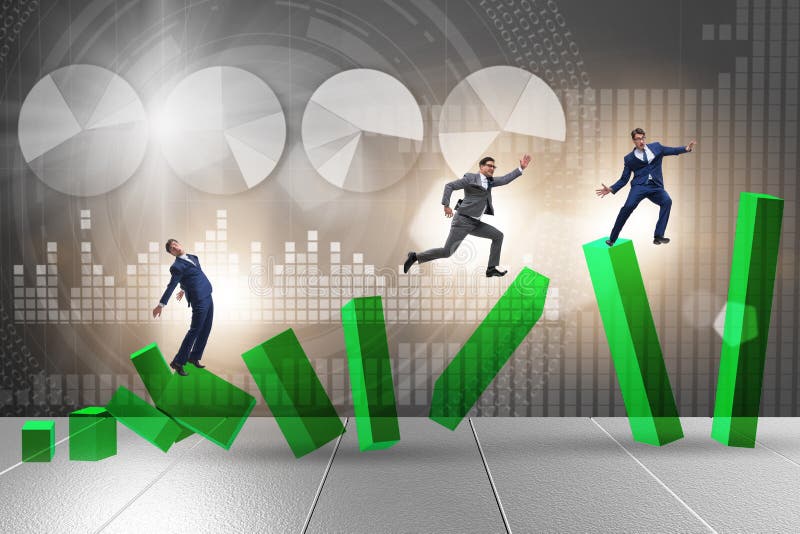 Business People in a Collapsing Economy Concept Stock Image - Image of ...