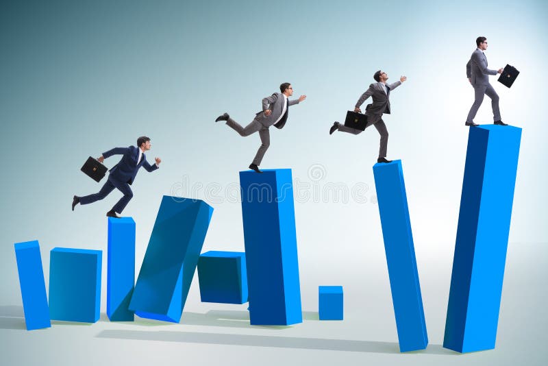 Business People in a Collapsing Economy Concept Stock Image - Image of ...