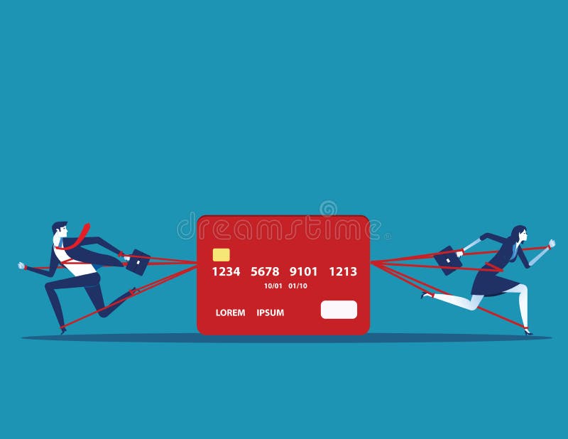 Business People and Committed Debt with Credit Card. Concept Business ...