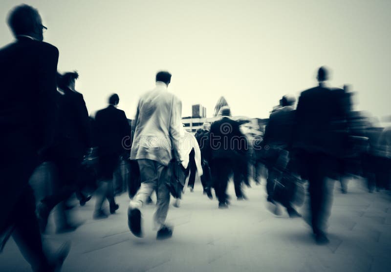 Business People Commuter Cityscape Rush Hour Concept Stock Photo ...