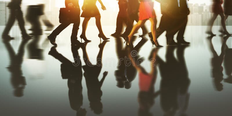 Business People Commuter Walking Cityscape Concept Stock Image - Image ...