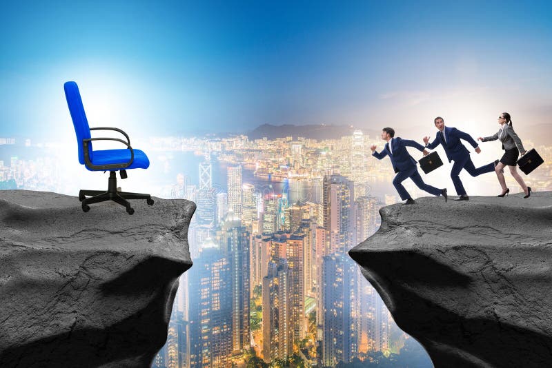 Business People Competing for Promotion Stock Image - Image of growth ...