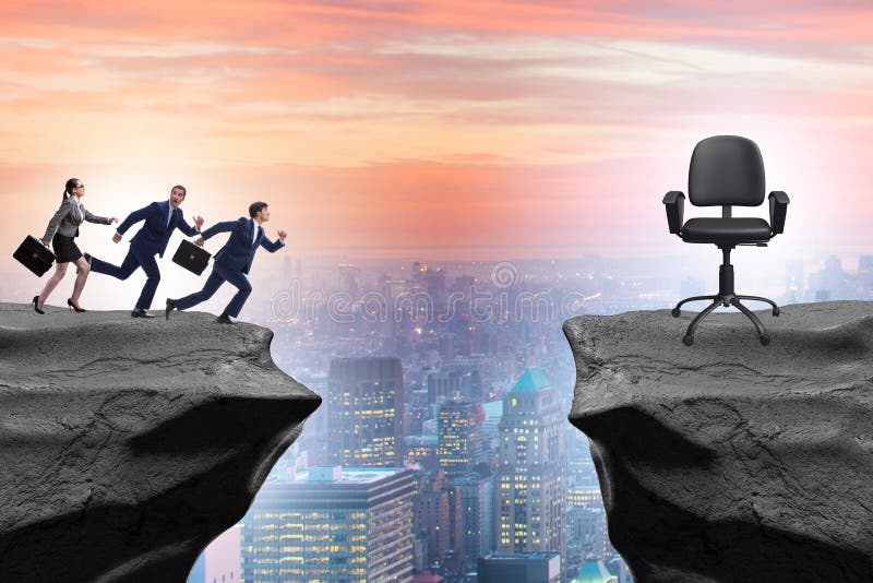 Business People Competing for Promotion Stock Image - Image of ...