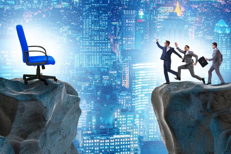 Business People Competing for Promotion Stock Photo - Image of ...