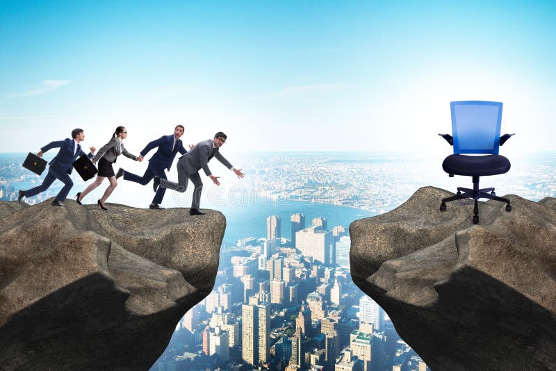 Business People Competing for Promotion Stock Photo - Image of employee ...