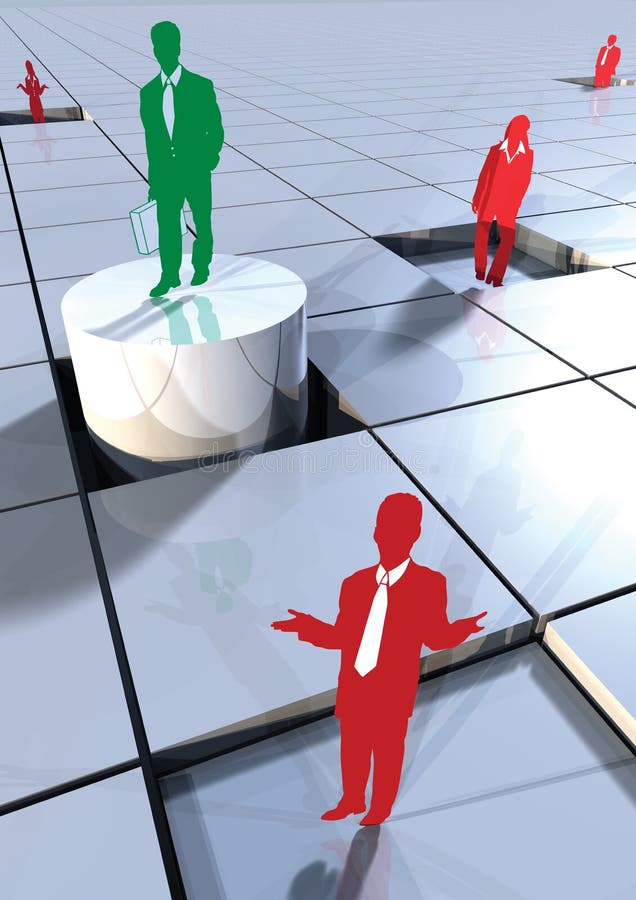 Business People Concept on 3d Blocks 1 Stock Illustration ...