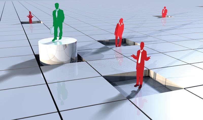 Business People Concept on 3d Blocks 2 Stock Illustration ...