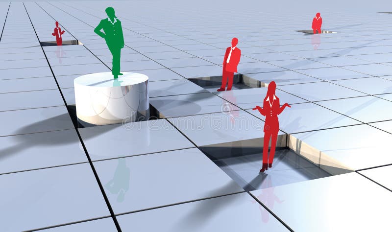 Business People Concept on 3d Blocks 4 Stock Illustration ...