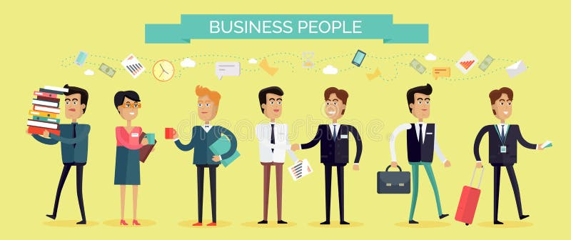 Business People Concept Vector in Flat Design Stock Vector ...