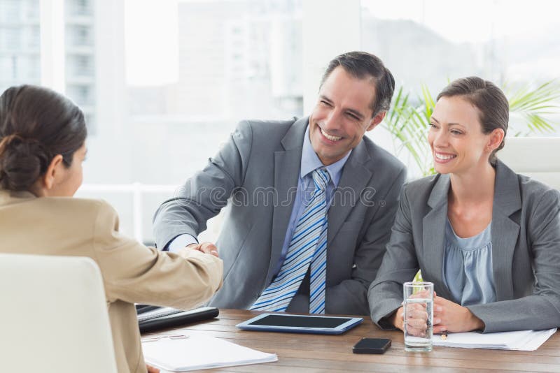 Business People Conducting an Interview Stock Photo - Image of ...