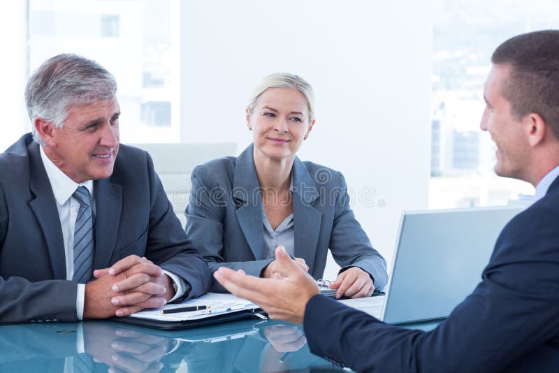 Business People Conducting an Interview Stock Photo - Image of ...