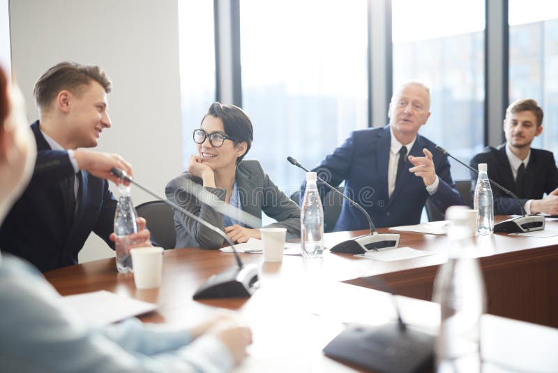 Business People at Conference Stock Image - Image of discussion ...