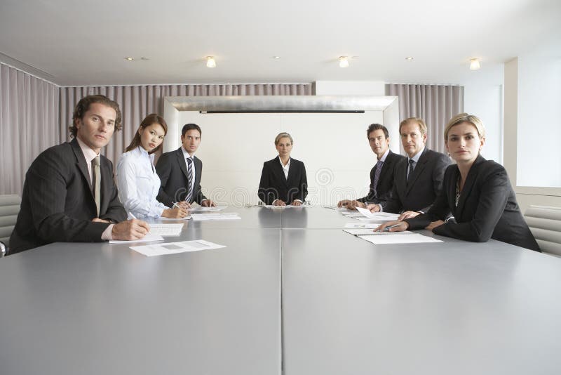 Business People at Conference Table Stock Image - Image of group, asian ...