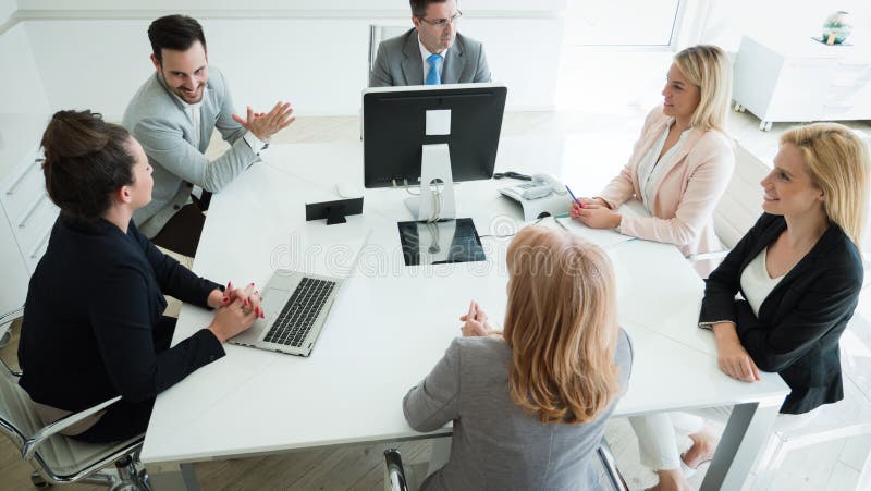 Business People Conference, Work and Meeting in Modern Office Stock ...