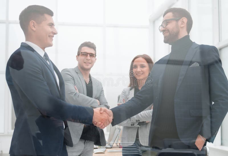 Business People Confirm the Transaction with a Handshake. Stock Image ...