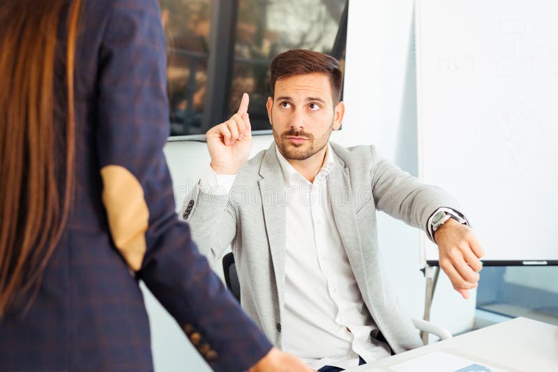 Business People Conflict Problem Working in Team Together Stock Image ...