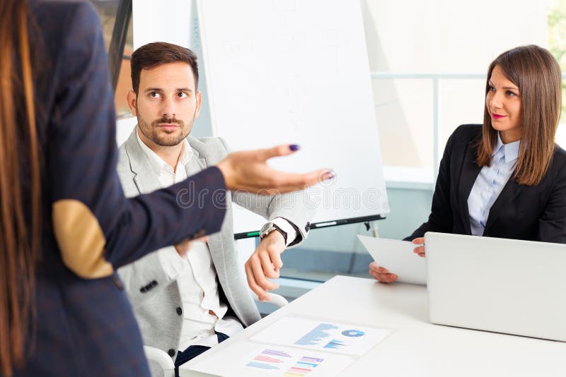 Business People Conflict Problem Working in Team Together Stock Photo ...