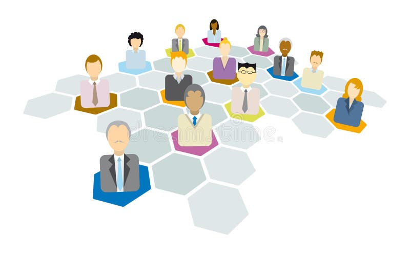 Business People Connecting / Networking Icons Stock Illustration ...