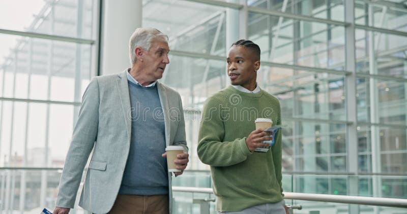 Business People, Conversation and Office with Coffee Break with ...