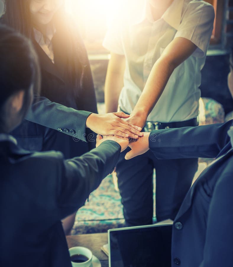 Business People Coordinate Hands. Concept Teamwork. Stock Photo - Image ...