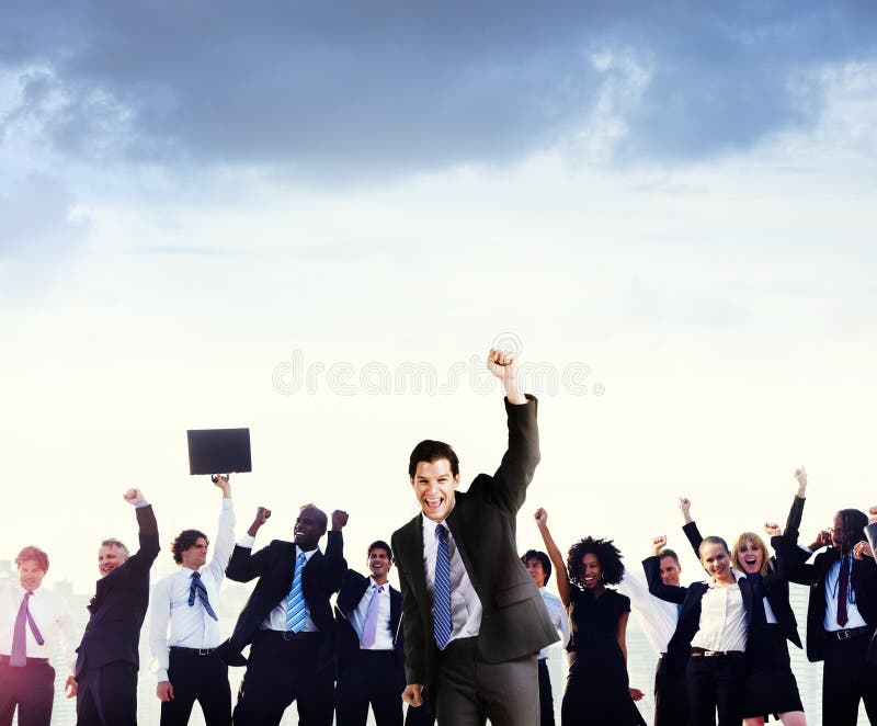 Business People Corporate Celebration Success Concept Stock Photo ...