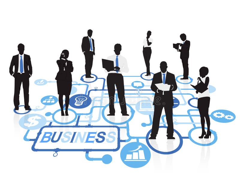 Business People in a Dynamic Pose Stock Vector - Illustration of shadow ...