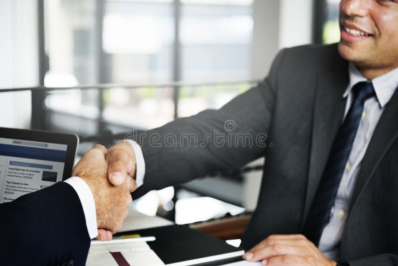 Business People Corporate Connection Greeting Handshake Concept Stock ...