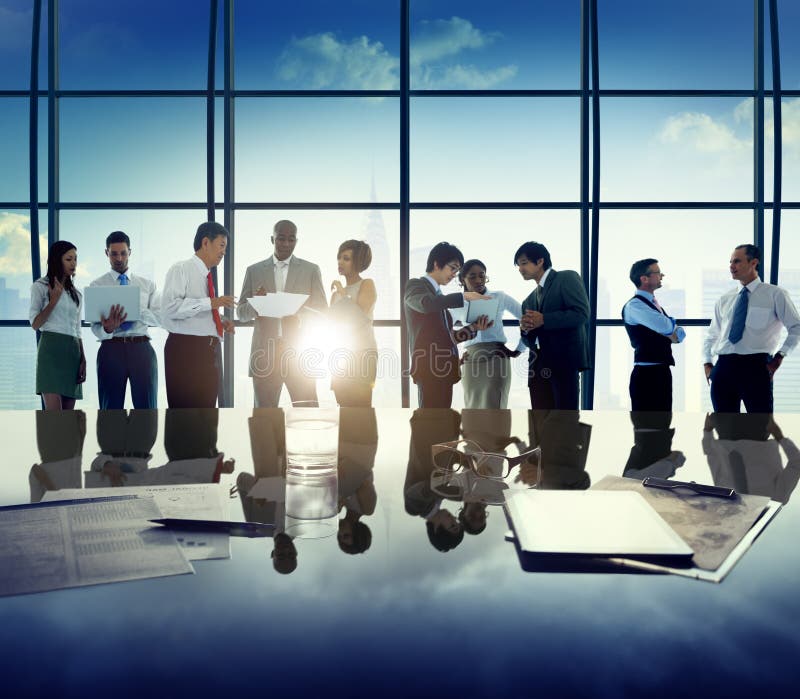 Business People Corporate Team Discussion Office Concept Stock Photo ...