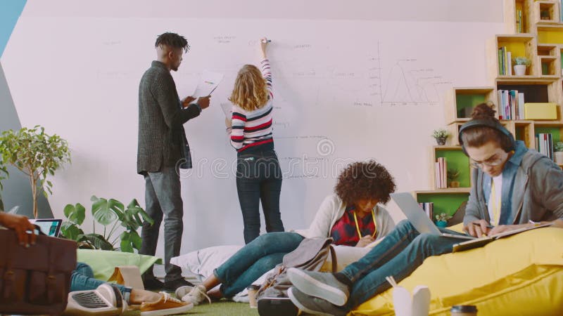 Business People, Creative and Writing on Board for Planning, Team ...