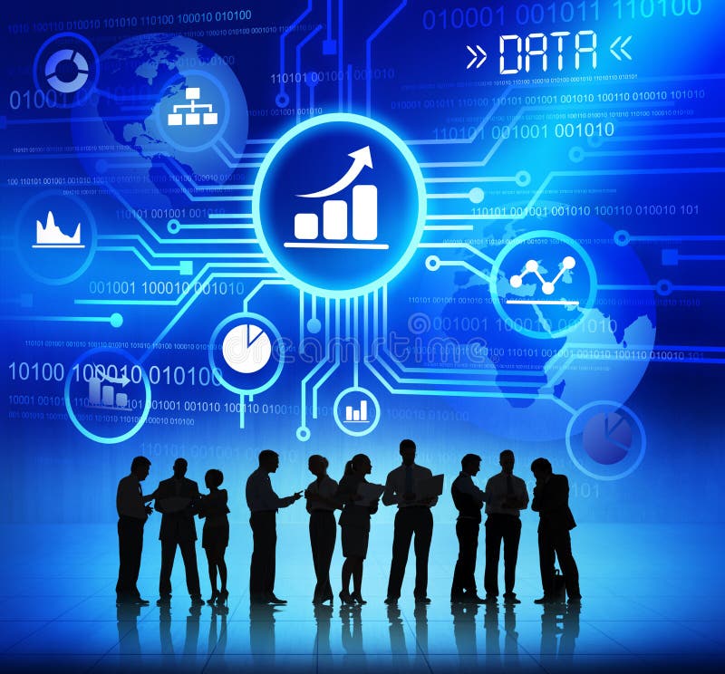 Business People with Data and Growth Concept Stock Image - Image of ...