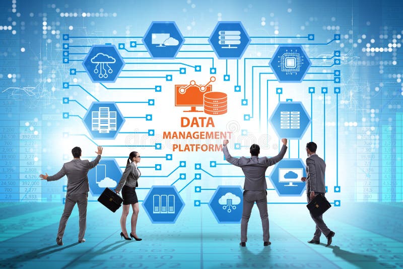 Business People in Data Management Concept Stock Image - Image of ...