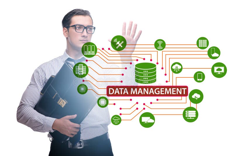 Business People in Data Management Concept Stock Illustration ...