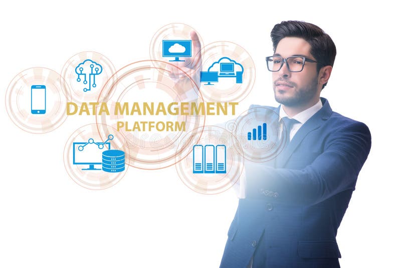 Business People in Data Management Concept Stock Illustration ...