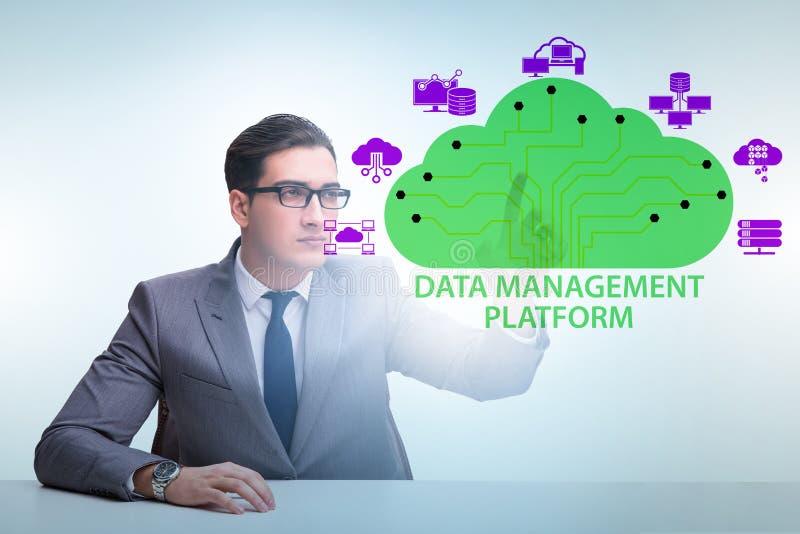 Business People in Data Management Concept Stock Illustration ...