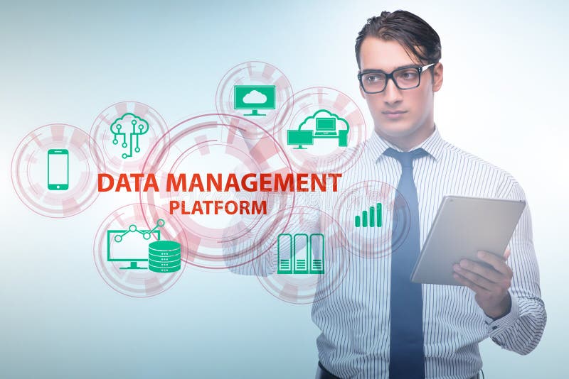 Business People in Data Management Concept Stock Image - Image of ...