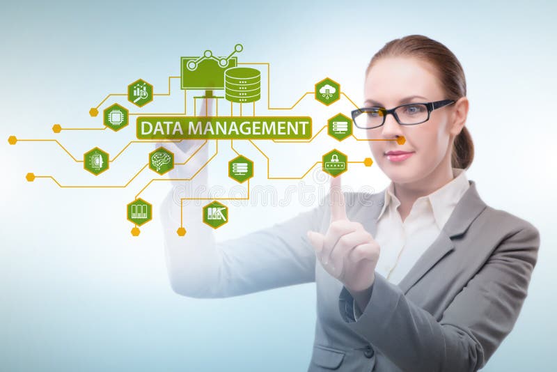 Business People in Data Management Concept Stock Image - Image of ...