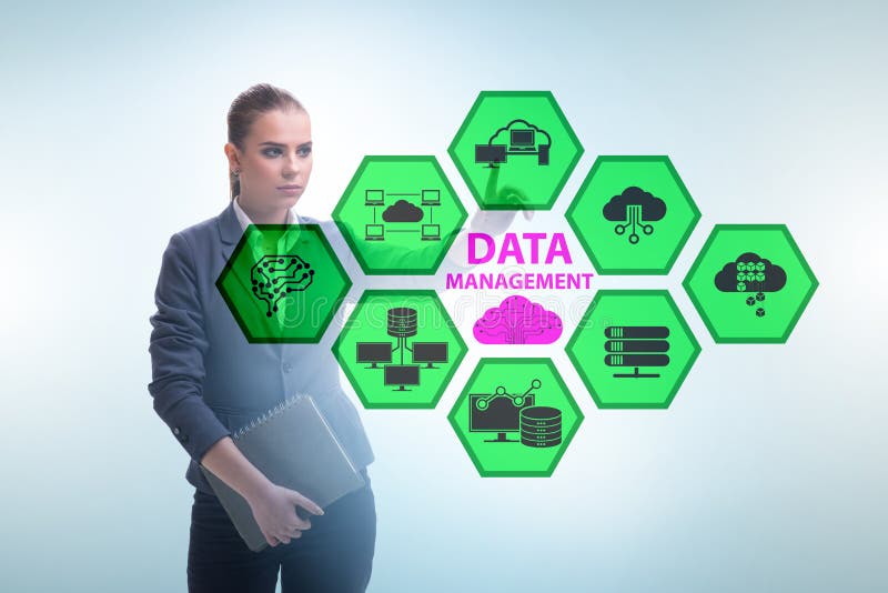 Business People in Data Management Concept Stock Image - Image of ...