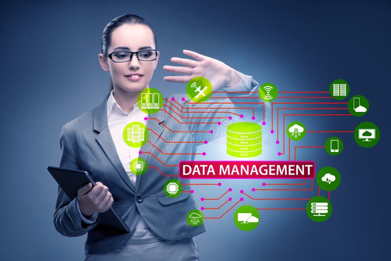 Business People in Data Management Concept Stock Image - Image of ...