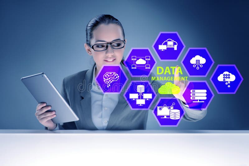 Business People in Data Management Concept Stock Image - Image of ...