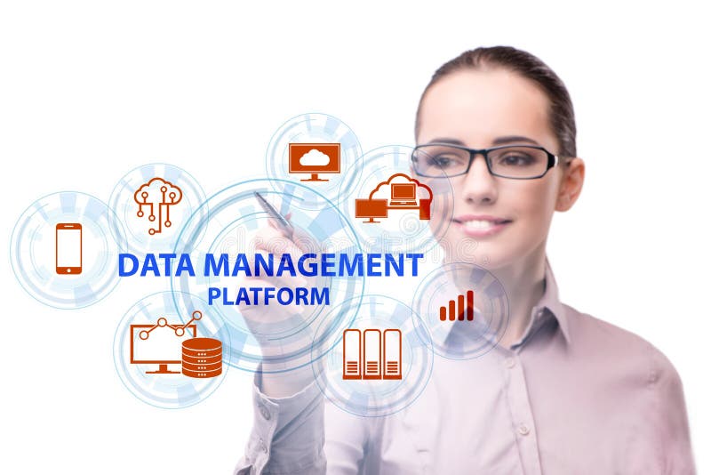 Business People in Data Management Concept Stock Image - Image of ...