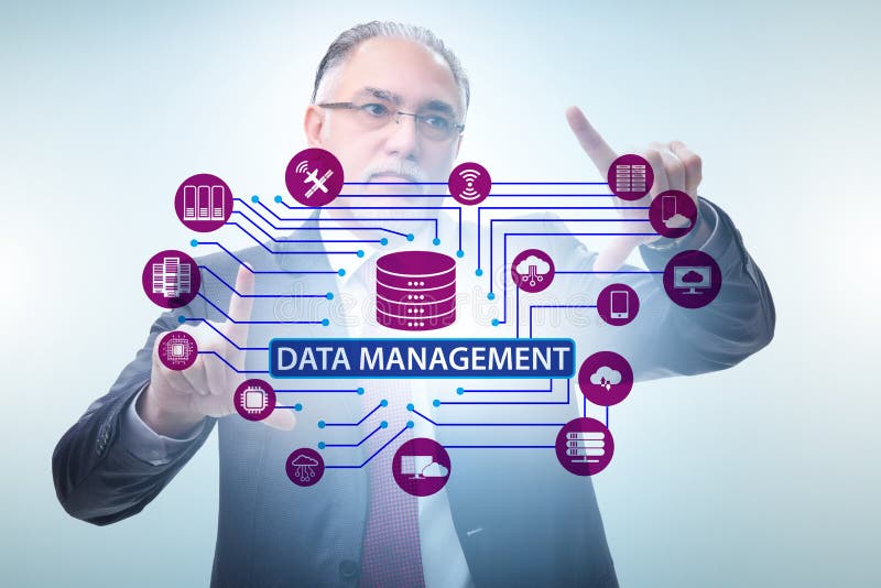Business People in Data Management Concept Stock Illustration ...