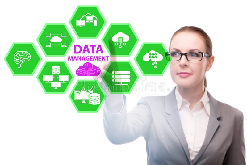 Business People in Data Management Concept Stock Image - Image of ...