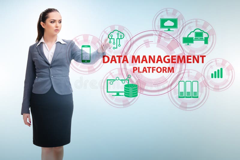 Business People in Data Management Concept Stock Illustration ...
