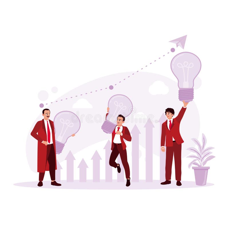 Business People Develop Themselves with Various Ideas for Success ...