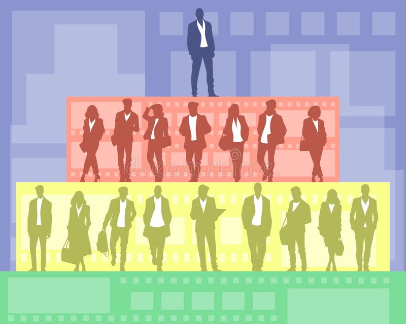 Business People at Different Levels Stock Vector - Illustration of ...