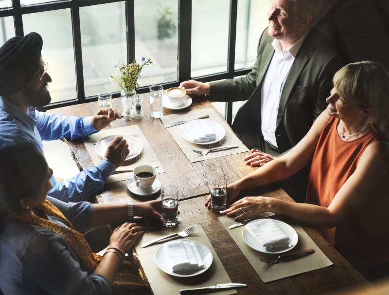 Business People Dining Together Concept Stock Photo - Image of food ...