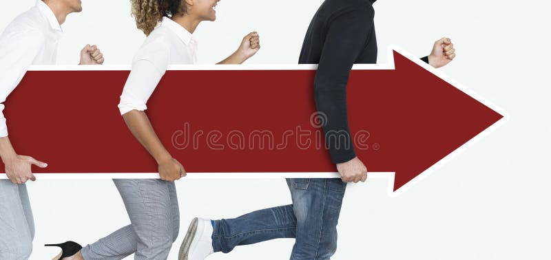 Business People in the Direction of Success Stock Photo - Image of ...