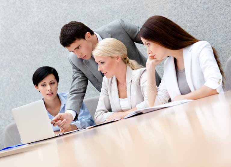 Business People Discuss the Plan Stock Image - Image of discuss, busy ...