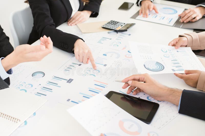 Business People Discussing Documents at the Meeting Stock Image - Image ...